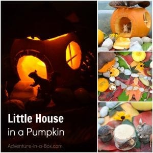 Little House in the Pumpkin - Autumn Craft & Sensory Bin