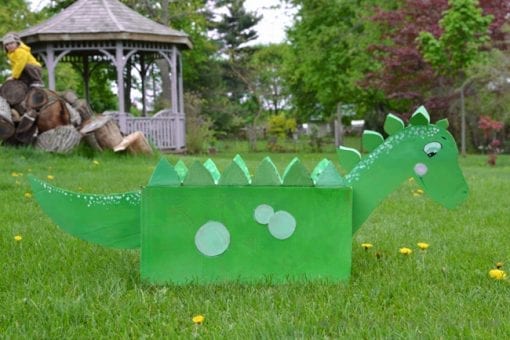 DIY Cardboard Box Dinosaur