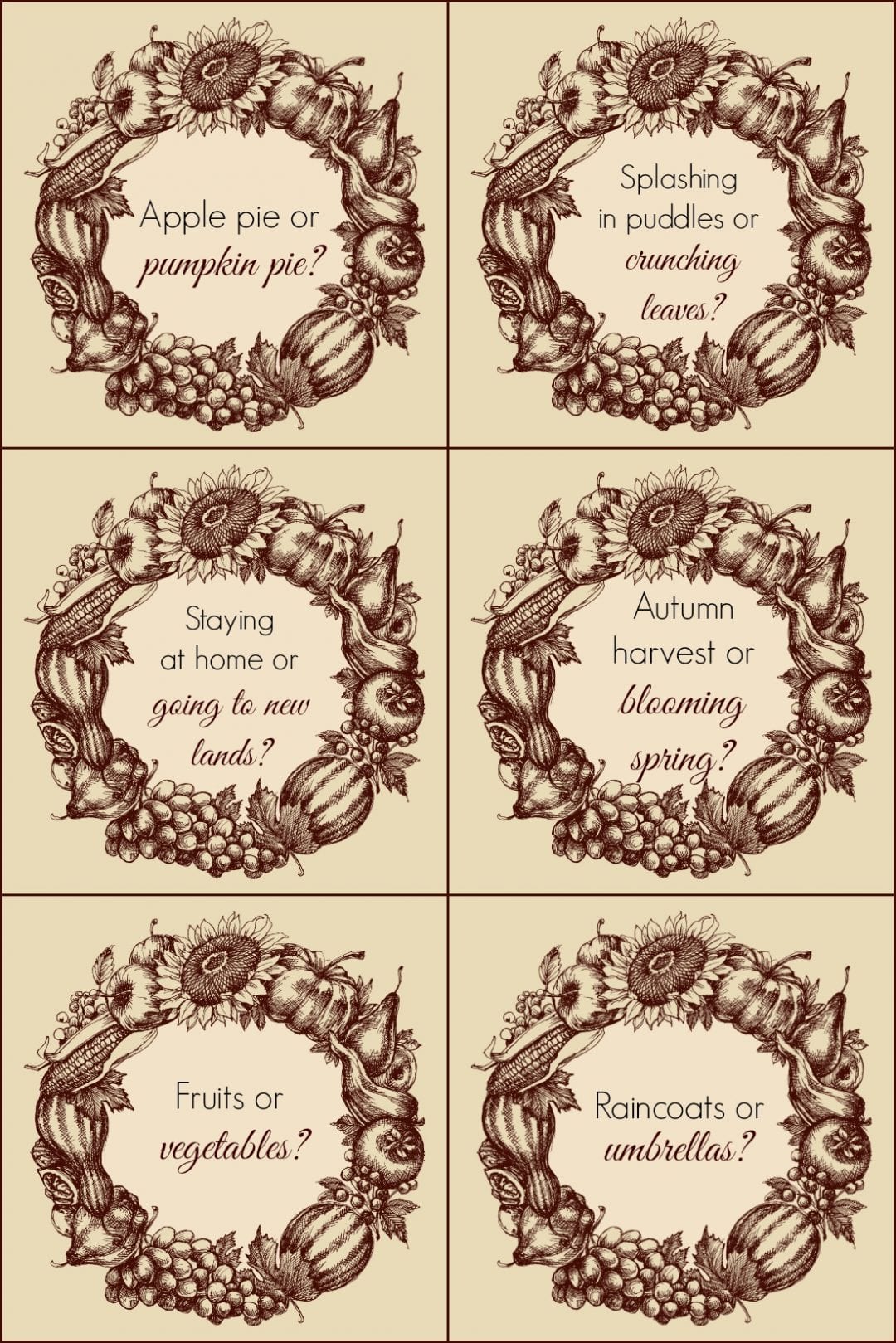 Thanksgiving Ice-Breaker Questions: Printable Pack | Adventure in a Box