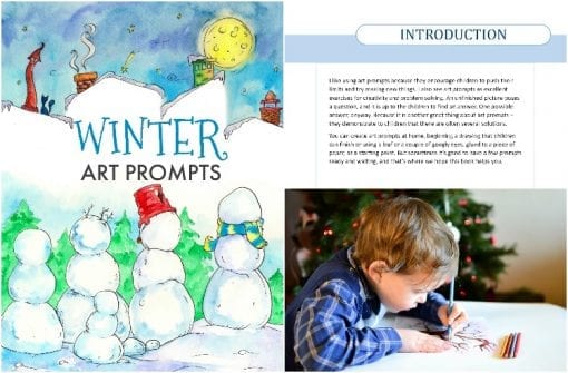 Winter Art Prompts Book: 12 Printable Pictures to Finish | Adventure in ...
