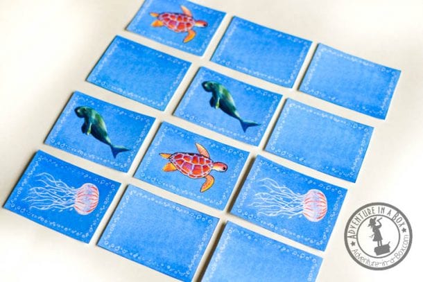 Sea Animal Printable Memory Game | Adventure in a Box