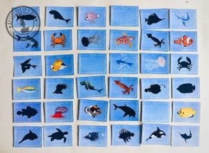 Sea Animals Printable Memory Matching Game for Kids