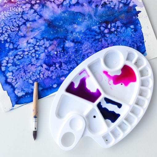 How to Paint Space in Acrylic with Kids