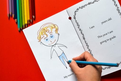 Back-to-School Book with Questions for Kids: Free Printable Template ...