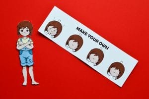 Emotion Paper Dolls for Teaching Kids about Emotions: Girl Edition