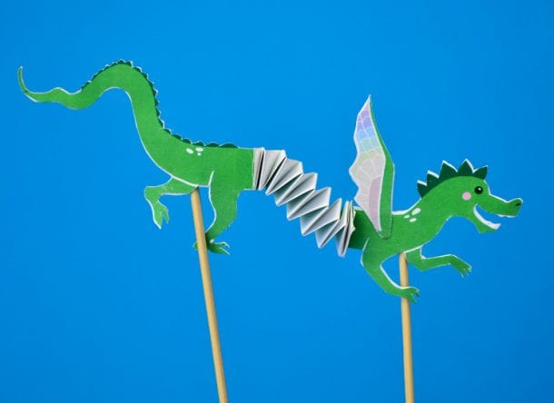 Articulated Dragon Puppet: Free Printable Design | Adventure in a Box