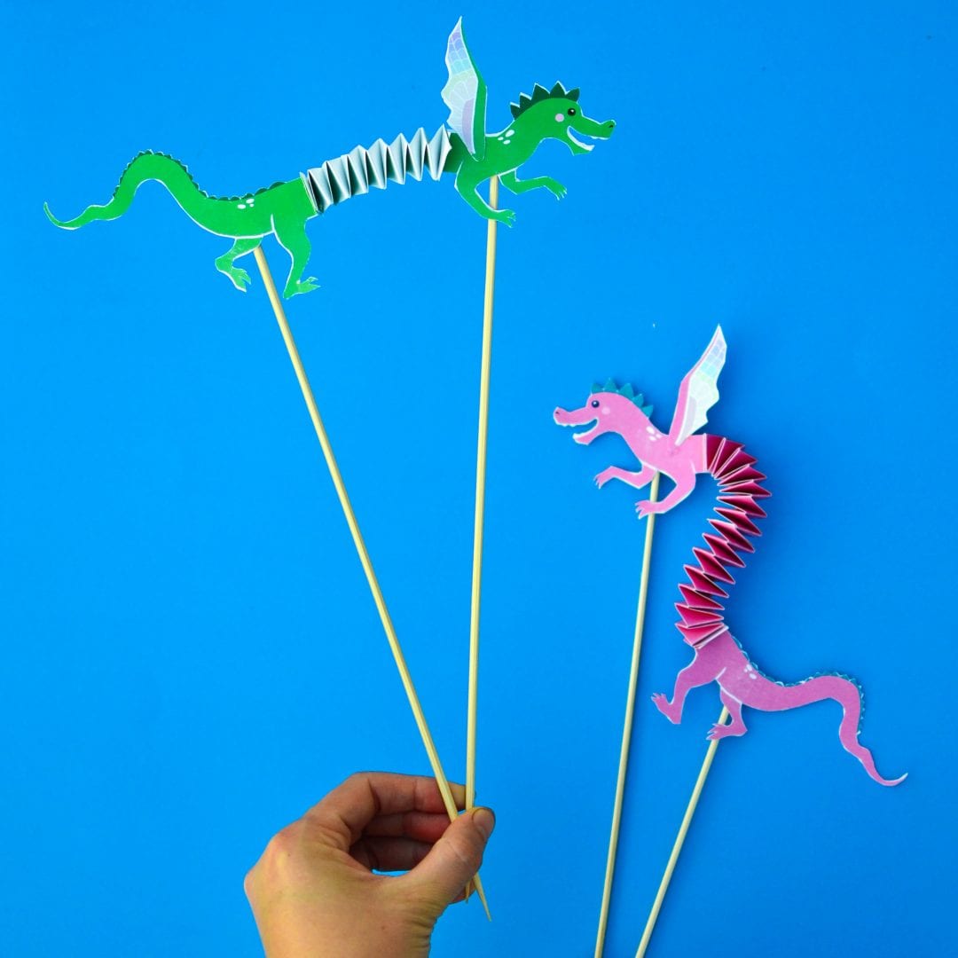 Articulated Dragon Puppet: Free Printable Design | Adventure in a Box