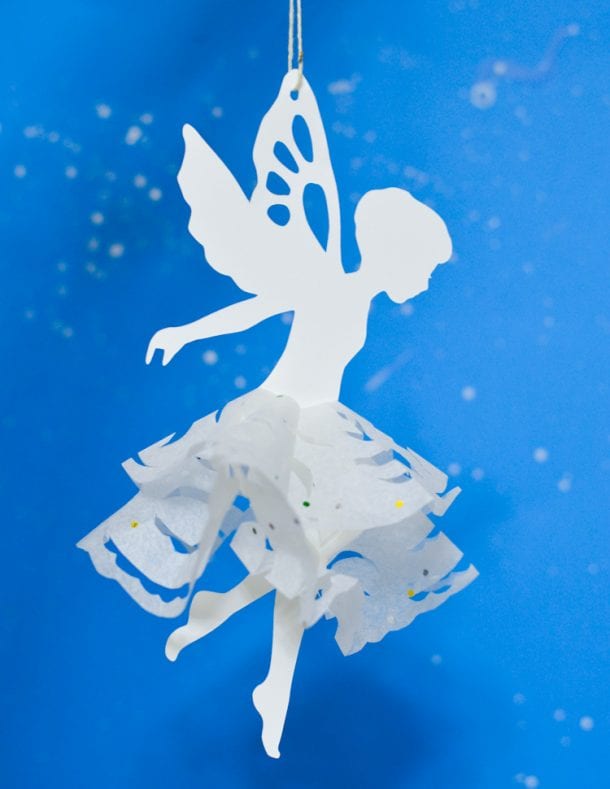 Snowflake Paper Fairies with a Printable Template