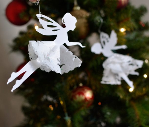 Snowflake Paper Fairies with a Printable Template