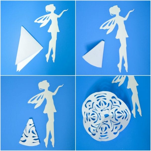 Snowflake Paper Fairies with a Printable Template