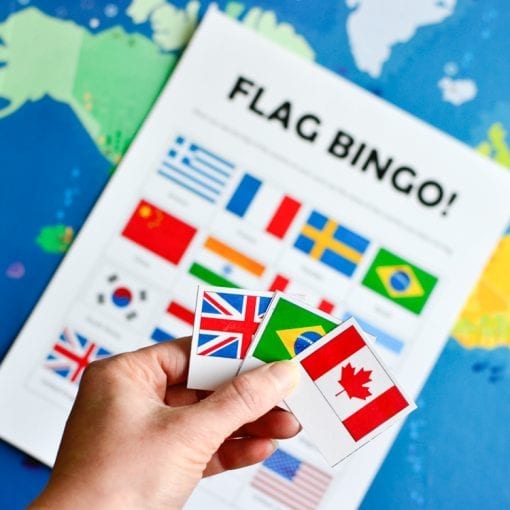 Flags of the World Bingo: Printable Game for Kids
