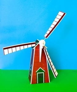 How to Make a Windmill Model with a Printable Pattern