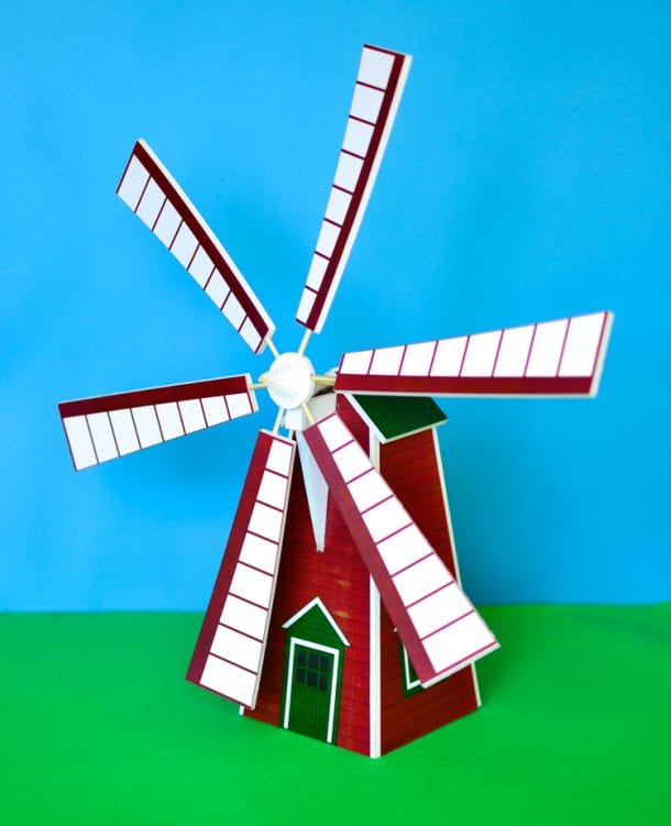 How to Make a Windmill Model with a Printable Pattern
