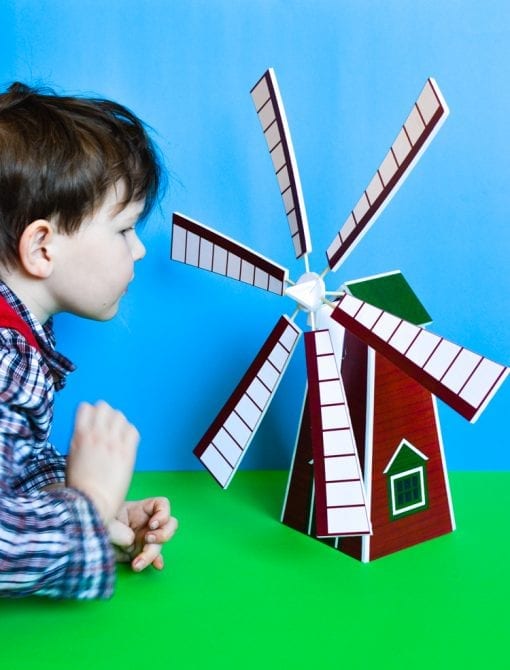 How to Make a Windmill Model with a Printable Pattern