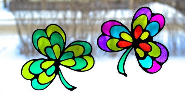 Stained Glass Shamrock Suncatcher