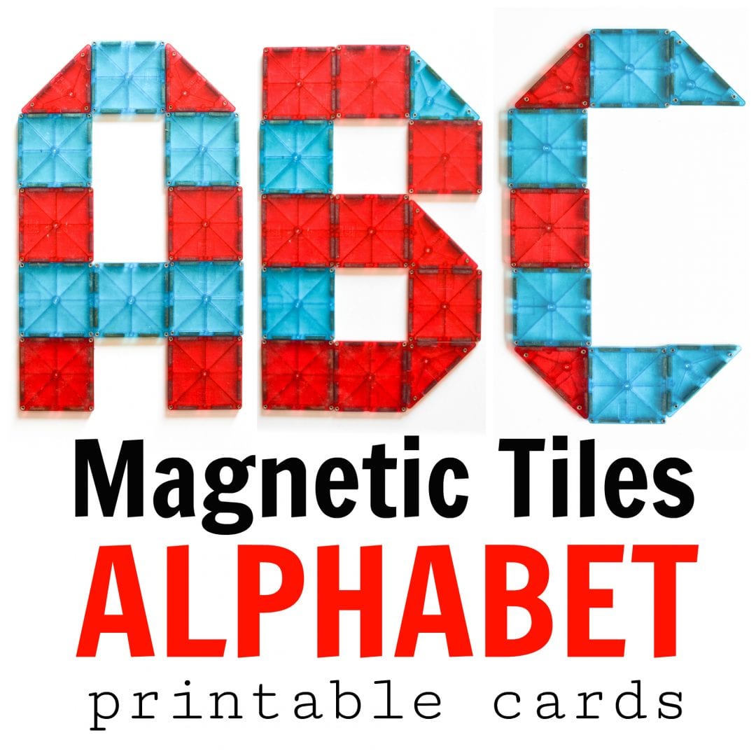Magnetic Tiles Idea Cards: Uppercase Letters Alphabet | Adventure in a Box