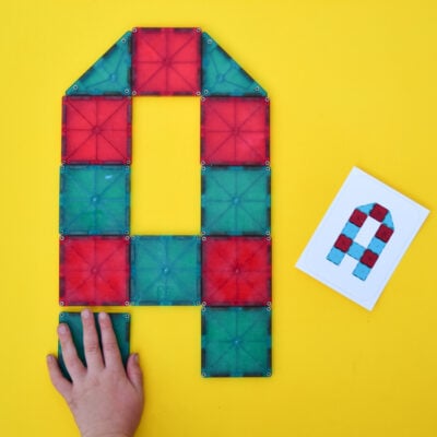 Magnetic Tiles Idea Cards: Uppercase Letters Alphabet | Adventure in a Box