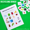 Recycling Bingo Printable Game for Kids