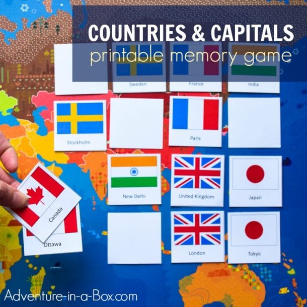 Countries & Capitals of the World: Memory Matching Game