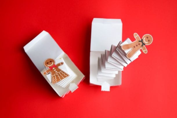 DIY Christmas Jack-in-the-Box with a Gingerbread Man Pop-Up