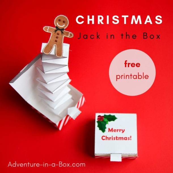 DIY Christmas Jack-in-the-Box with a Gingerbread Man Pop-Up