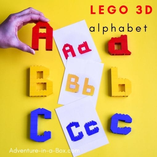 LEGO 3D Alphabet Printable Cards | Adventure in a Box