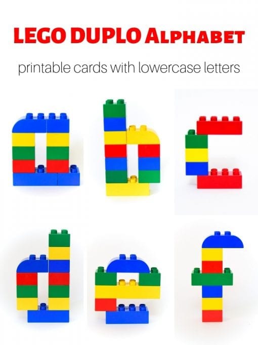 DUPLO Alphabet Printable Cards: Lowercase Letters | Adventure in a Box