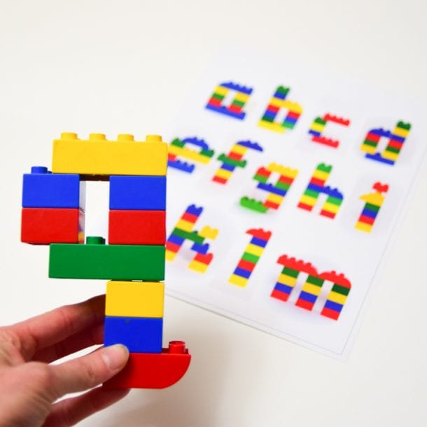 DUPLO Alphabet Printable Cards: Lowercase Letters | Adventure in a Box