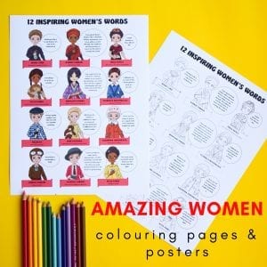 20 Famous Women Colouring Pages