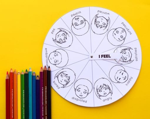 Free Printable Emotion Wheel for Kids