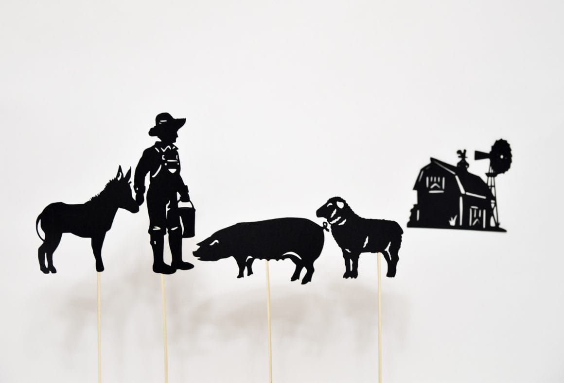 Farm Animals Shadow Puppets for Children
