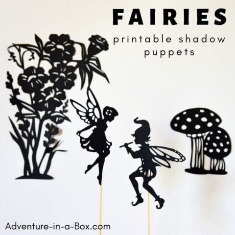Fairies and Fairyland Printable Shadow Puppets