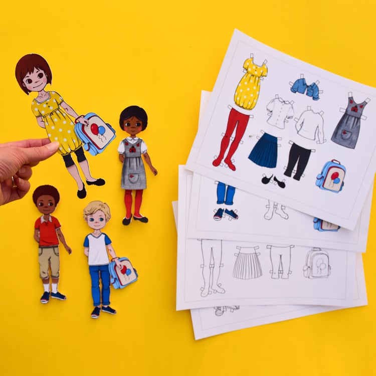 School Uniforms Around the World: Printable Dress-Up Paper Dolls ...