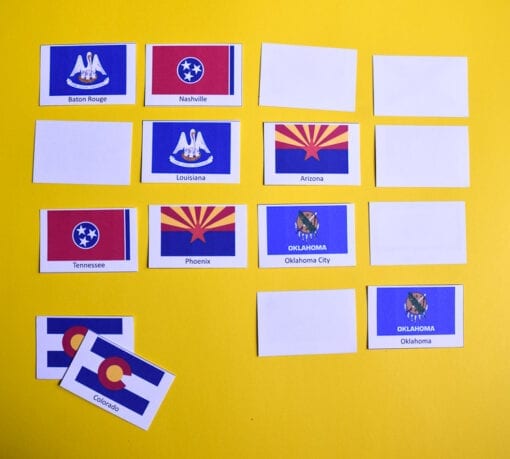 USA: States, Capitals and Flags - Printable Bingo and Memory Games