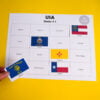 USA: States, Capitals and Flags - Printable Bingo and Memory Games