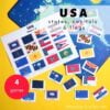 USA: States, Capitals and Flags - Printable Bingo and Memory Games
