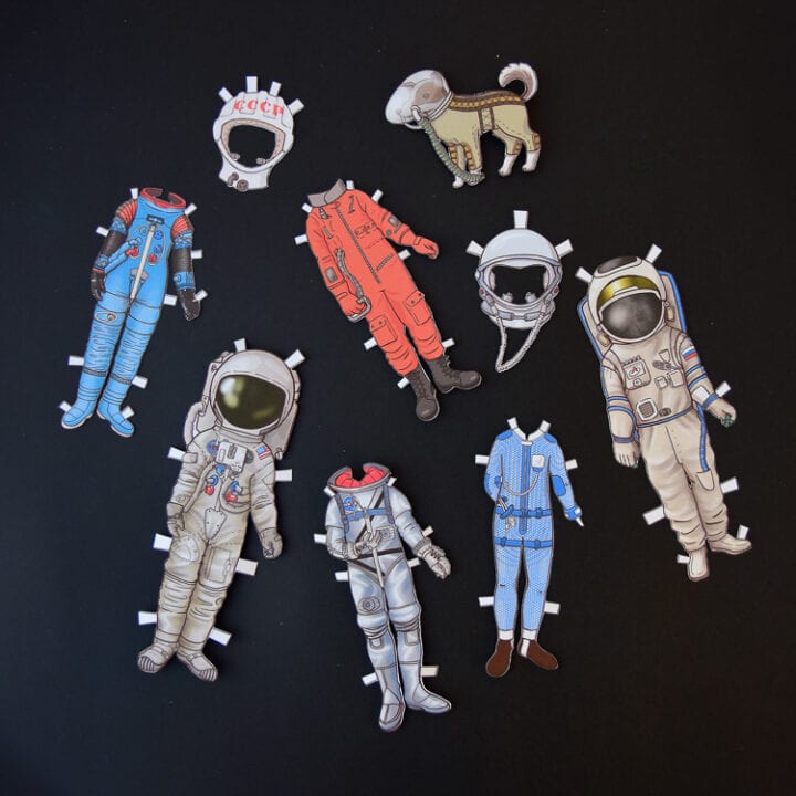 The History of Space Suits with Astronaut Paper Dolls