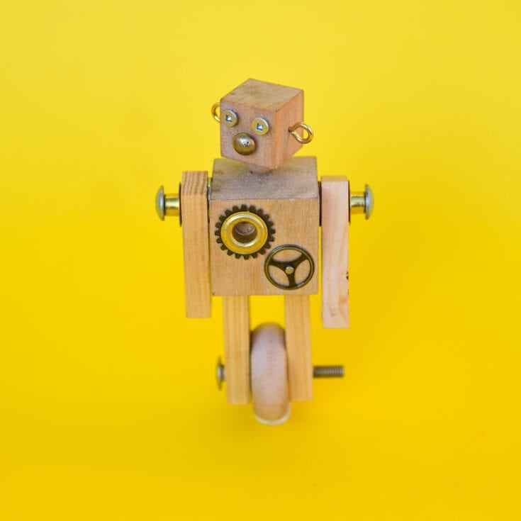 DIY Steampunk Wooden Robots