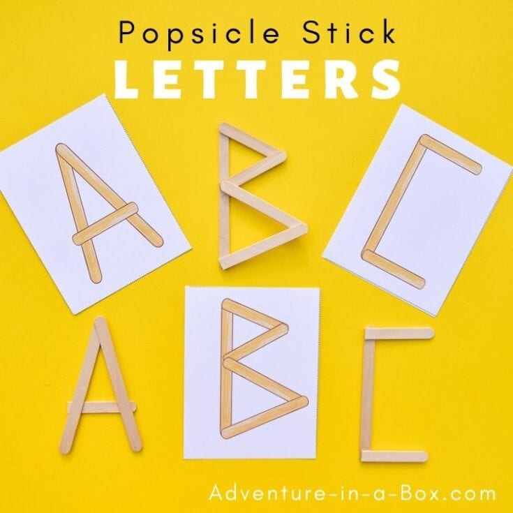 Popsicle Stick Letter Cards | Adventure in a Box