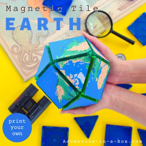 Magnetic Tile Earth Puzzle for Kids