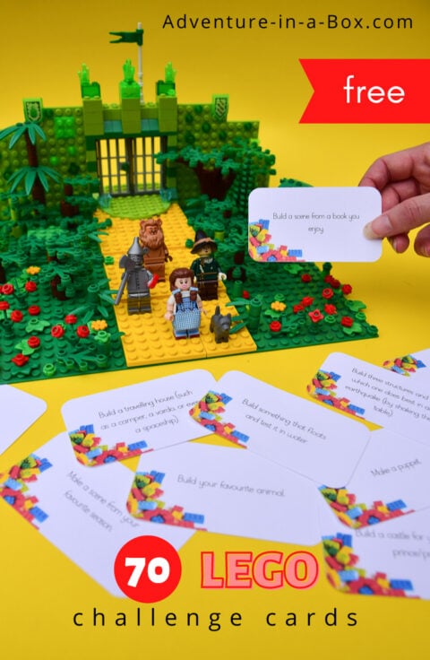 70 Lego Building Challenges with FREE Printable Cards