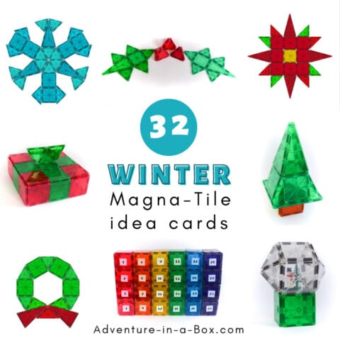 Winter Magnetic Tile Idea Cards | Adventure in a Box