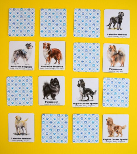 Printable Dog Matching Game (80+ cards)