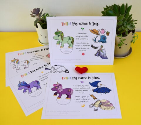 Printable Unicorn Paper Craft