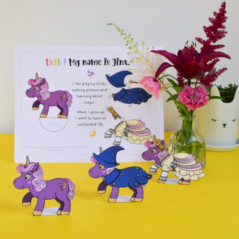 Printable Unicorn Paper Craft