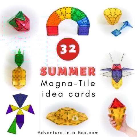 Summer Magnetic Tile Idea Cards | Adventure in a Box