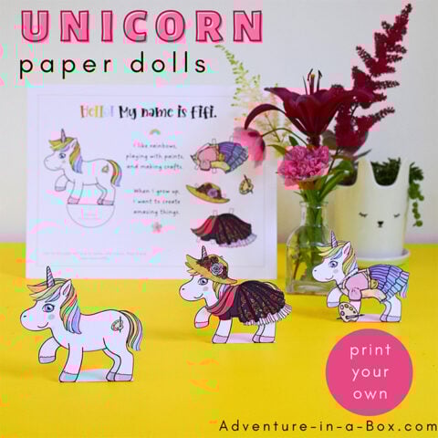 Printable Unicorn Paper Craft