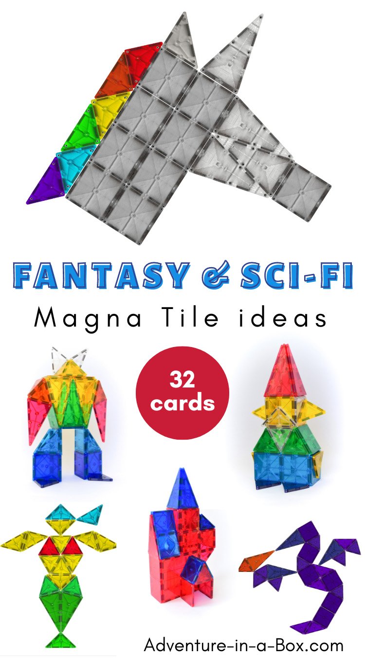Fantasy & Sci-Fi Magna Tile Idea Cards | Adventure in a Box