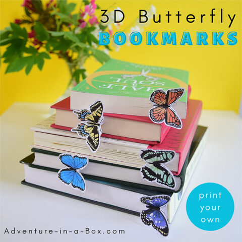 5 Printable Butterfly Bookmarks